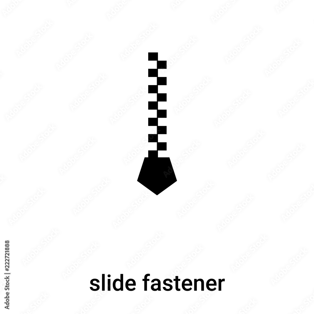 slide fastener icon vector isolated on white background, logo concept ...