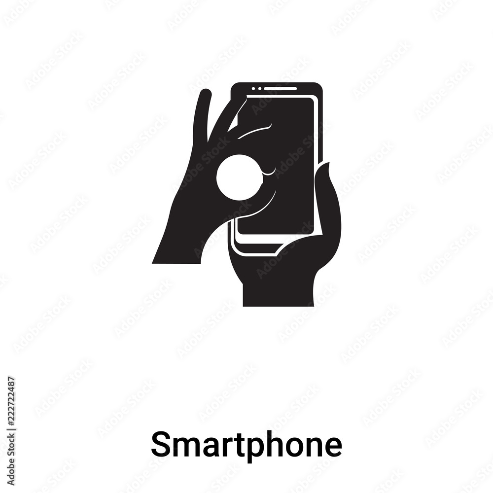 Smartphone icon vector isolated on white background, logo concept of ...