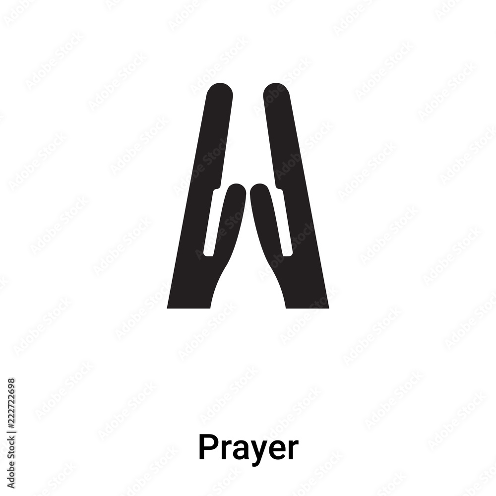 Prayer icon vector isolated on white background, logo concept of Prayer ...