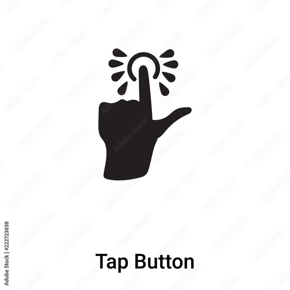Tap Button icon vector isolated on white background, logo concept of ...