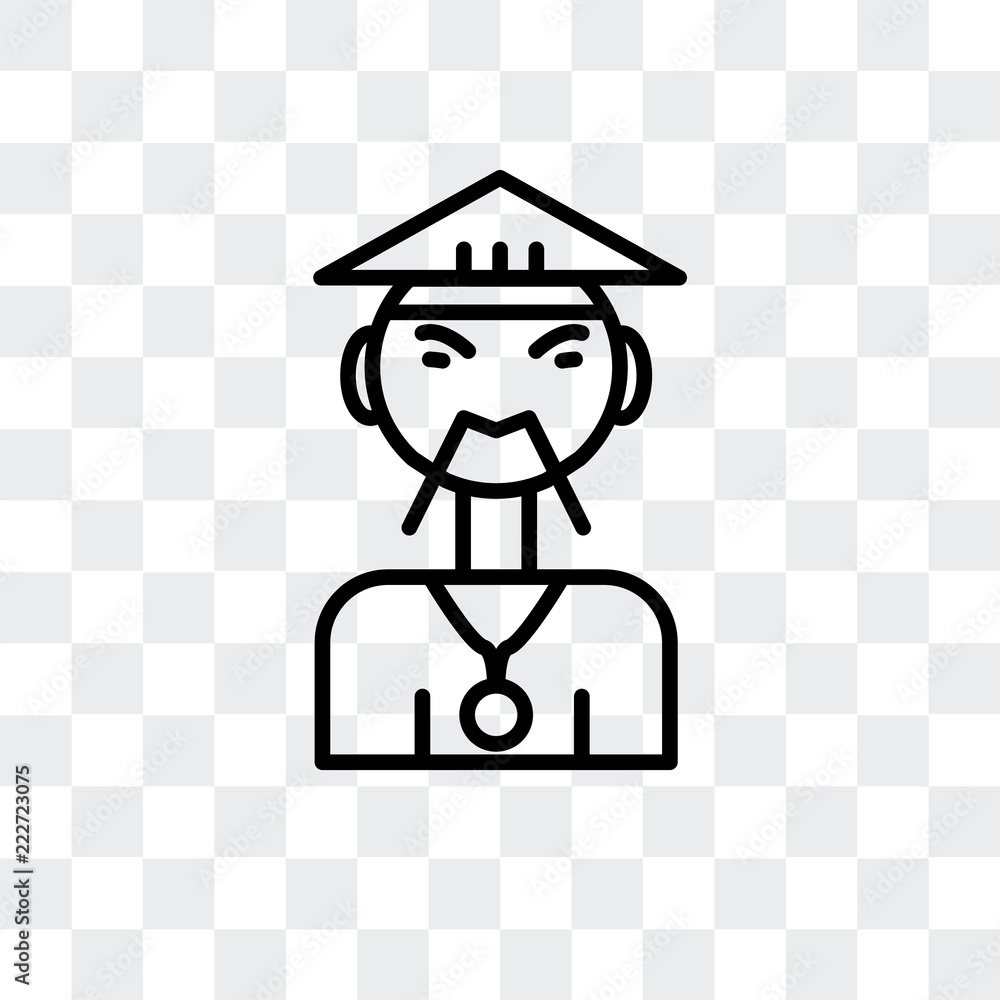chinese icon isolated on transparent background. Modern and editable ...