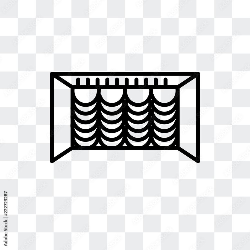 goal icon isolated on transparent background. Modern and editable goal ...