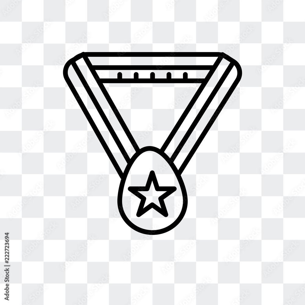 medal icon isolated on transparent background. Modern and editable ...