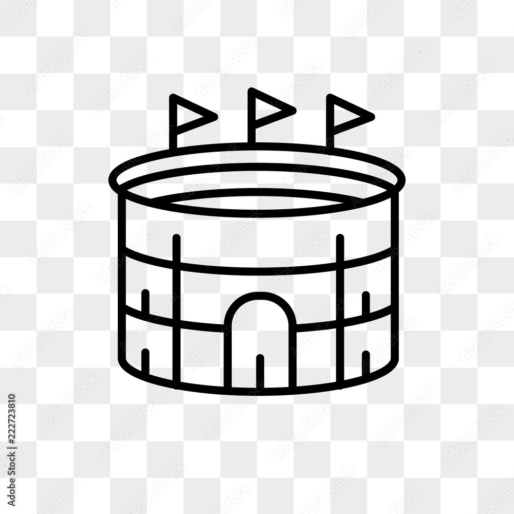stadium icon isolated on transparent background. Modern and editable ...