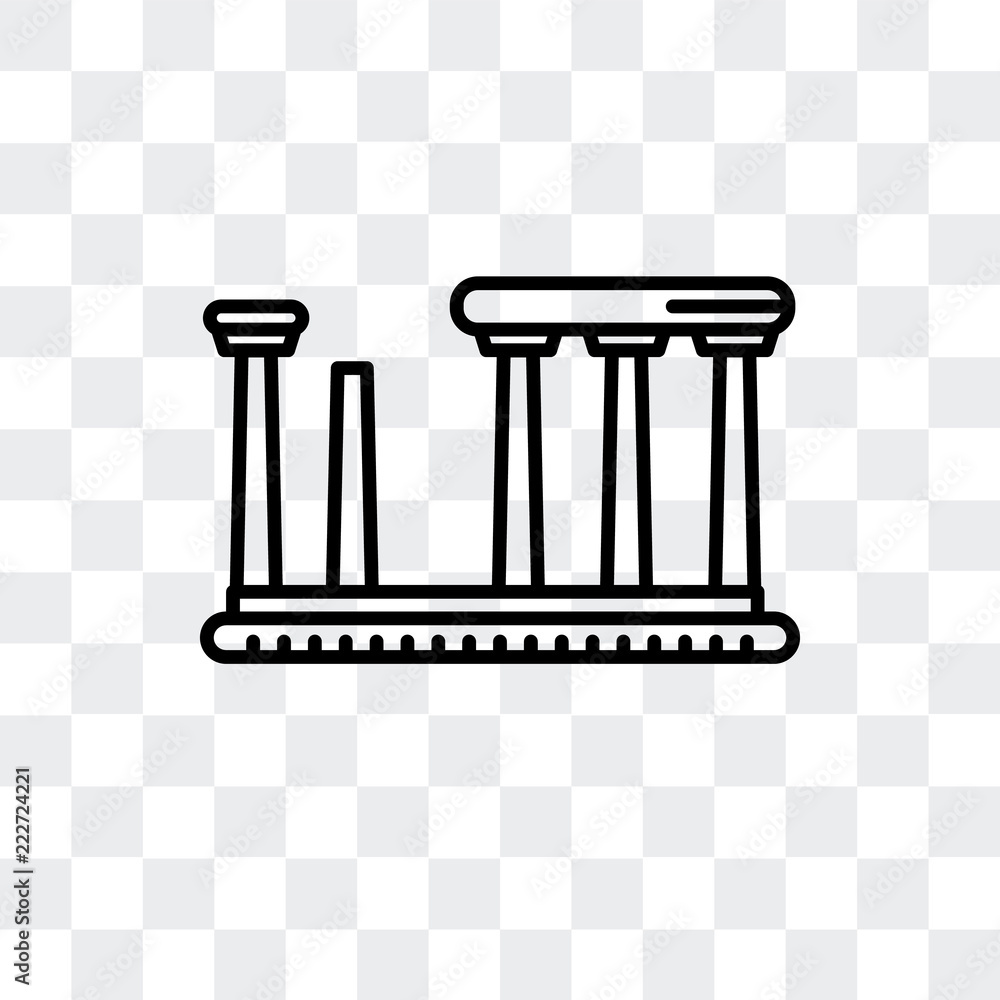 temple of apollo icon isolated on transparent background. Modern and ...