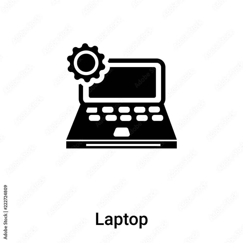 Laptop icon vector isolated on white background, logo concept of Laptop ...
