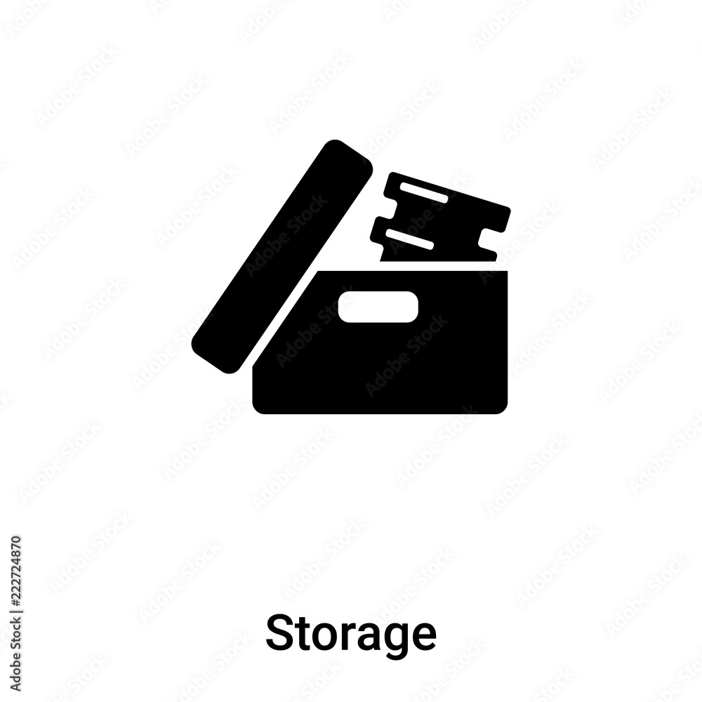 Storage icon vector isolated on white background, logo concept of ...