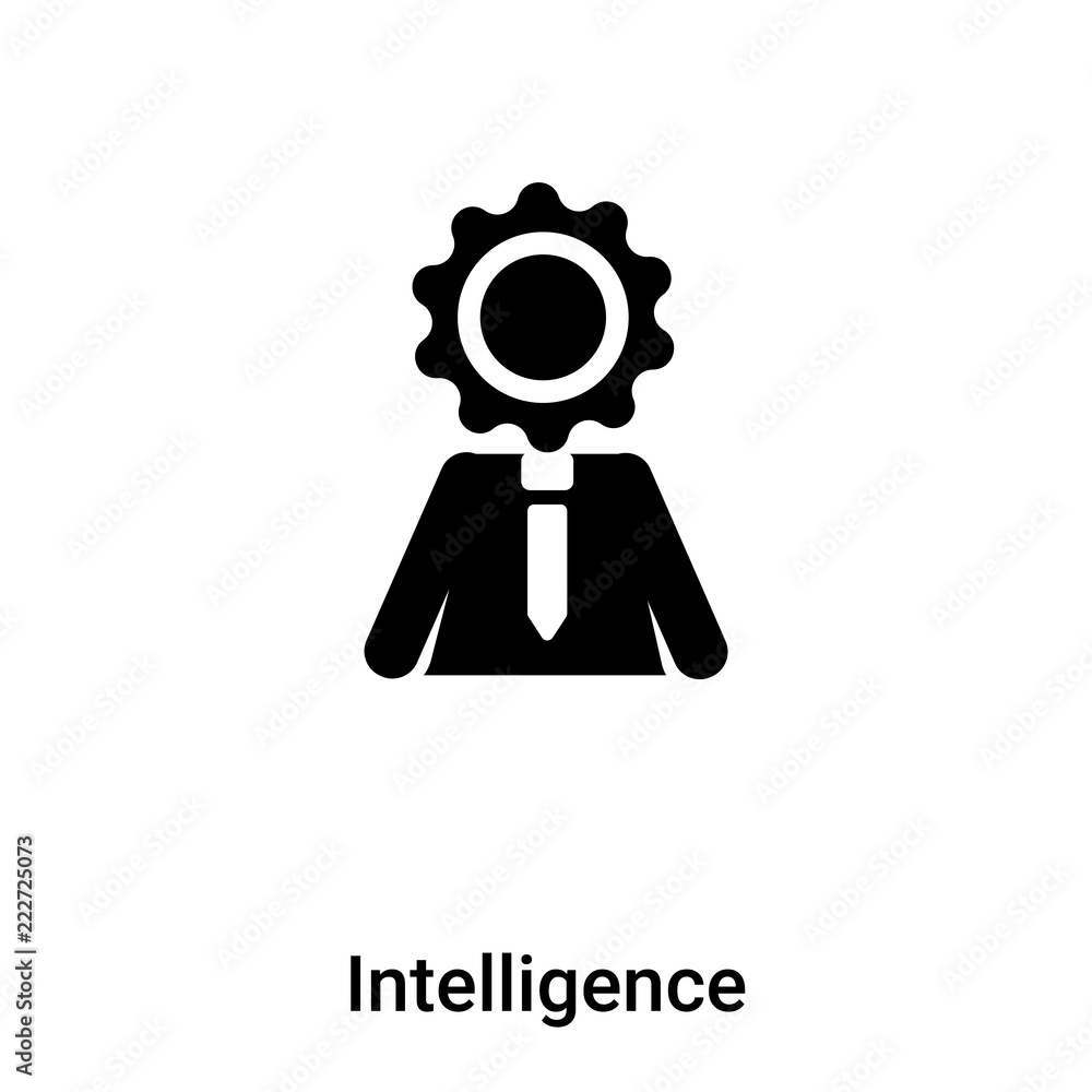 Intelligence icon vector isolated on white background, logo concept of ...