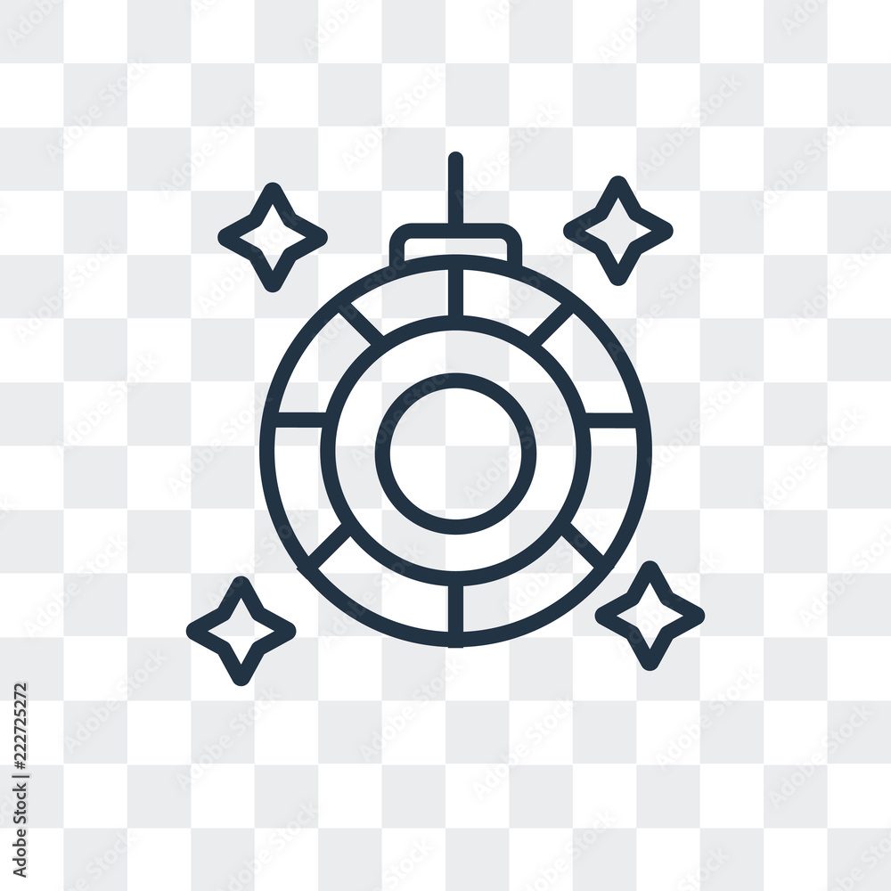 disco ball icon isolated on transparent background. Modern and editable ...