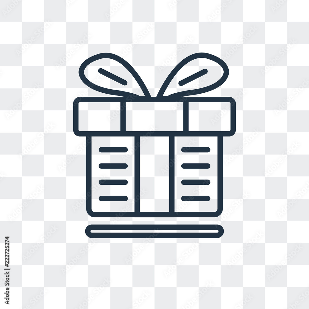 present icon isolated on transparent background. Modern and editable ...