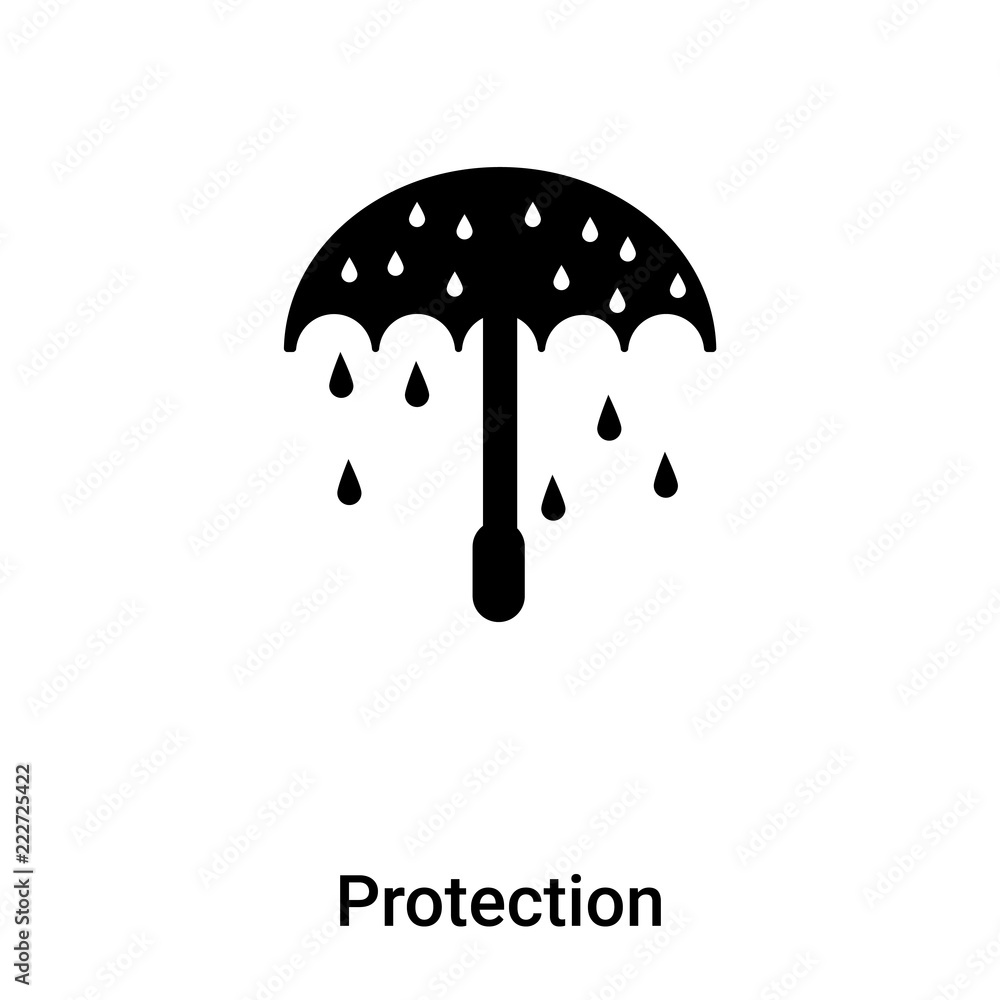 Protection icon vector isolated on white background, logo concept of ...