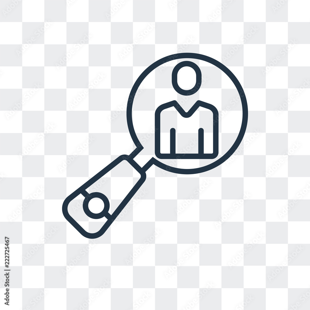 human resources icon isolated on transparent background. Modern and ...