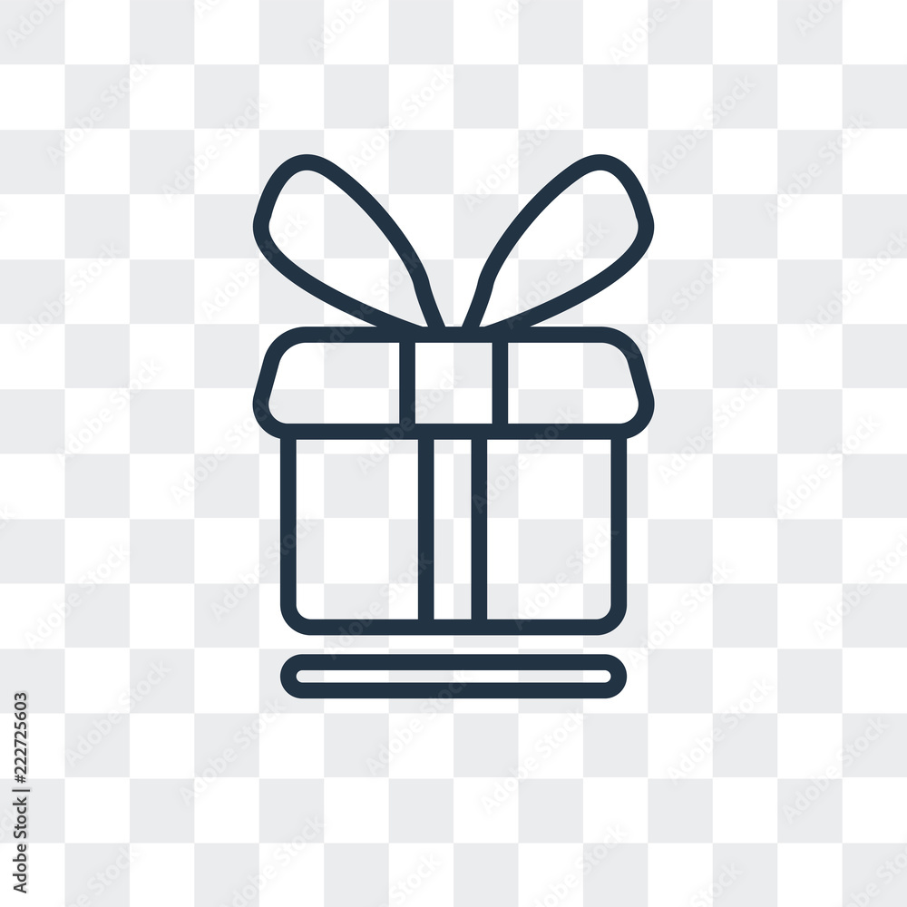 present icon isolated on transparent background. Modern and editable ...