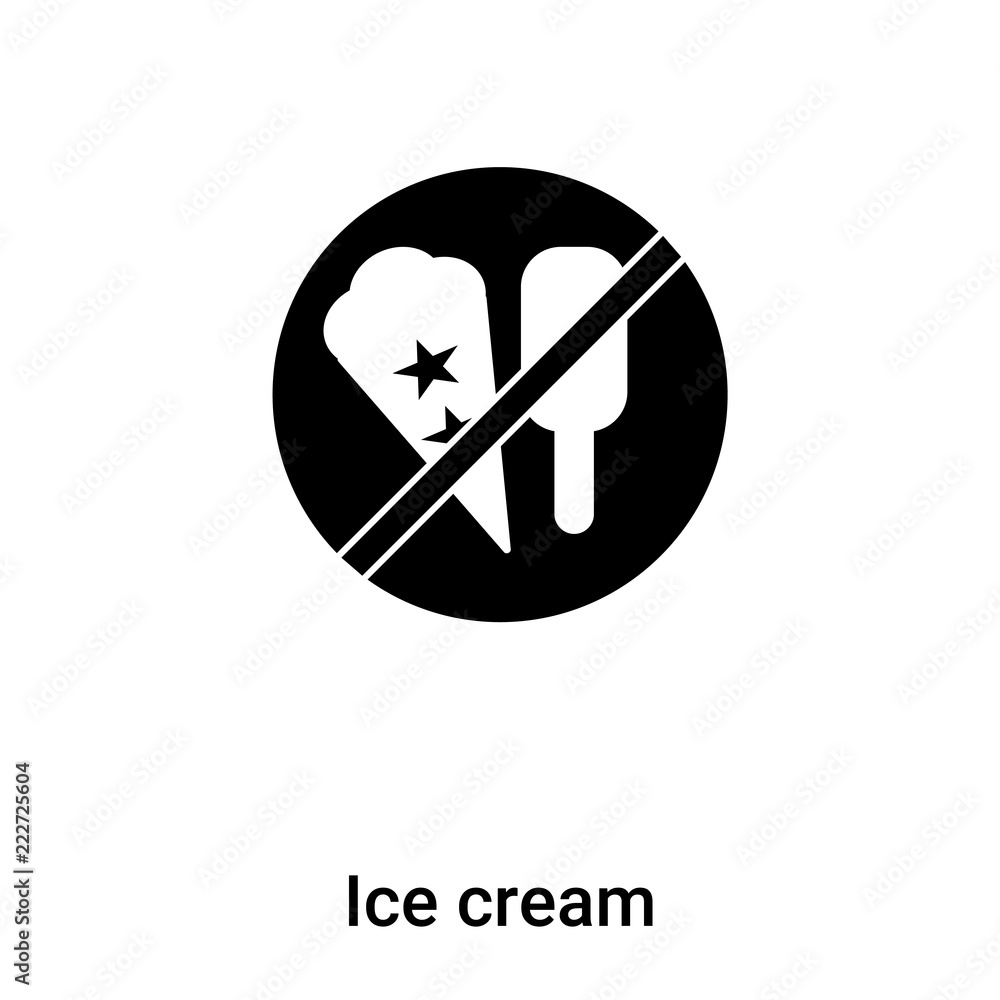Ice cream icon vector isolated on white background, logo concept of Ice ...