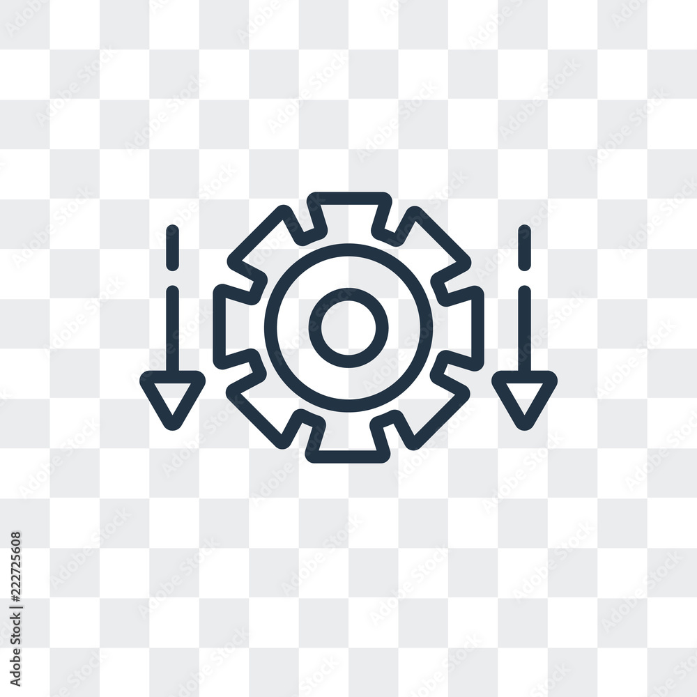 differentiation icon isolated on transparent background. Modern and ...