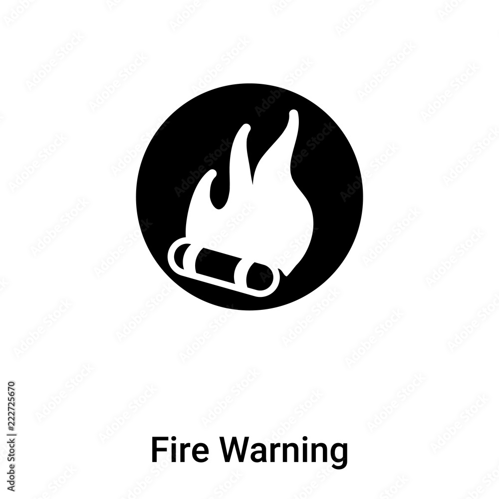 Fire Warning icon vector isolated on white background, logo concept of ...