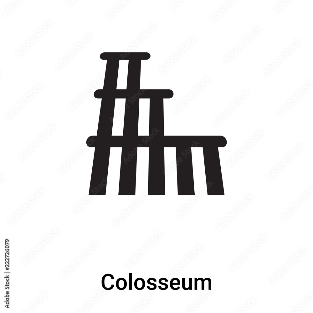 Colosseum icon vector isolated on white background, logo concept of ...