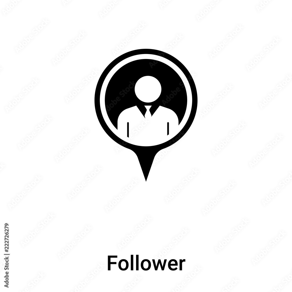Follower icon vector isolated on white background, logo concept of ...
