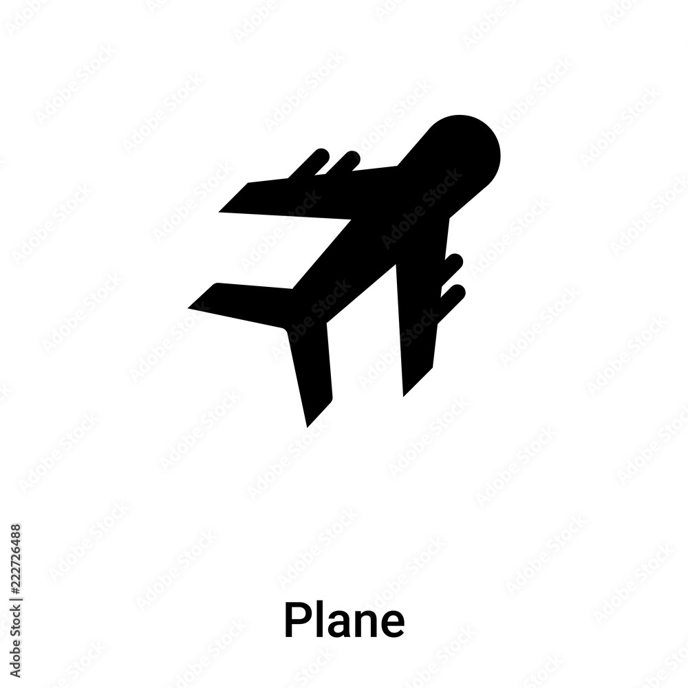 Plane icon vector isolated on white background, logo concept of Plane ...