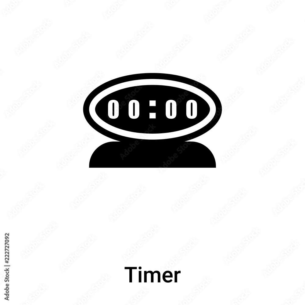 Timer icon vector isolated on white background, logo concept of Timer ...
