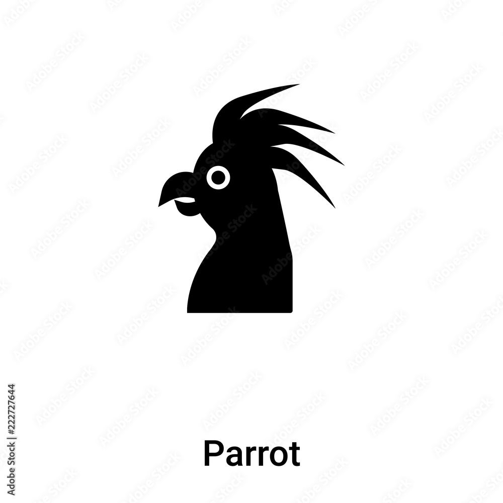 Parrot icon vector isolated on white background, logo concept of Parrot ...