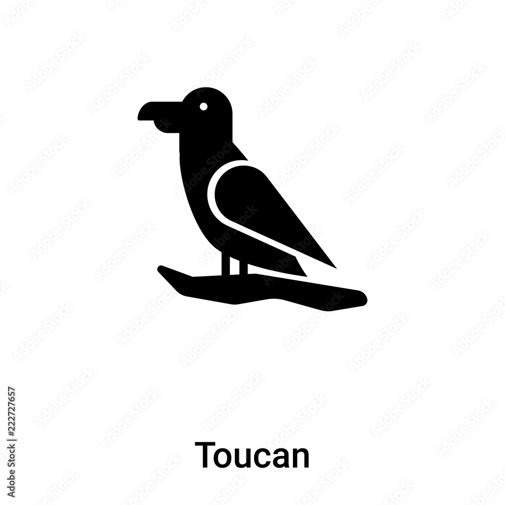 Toucan icon vector isolated on white background, logo concept of Toucan ...