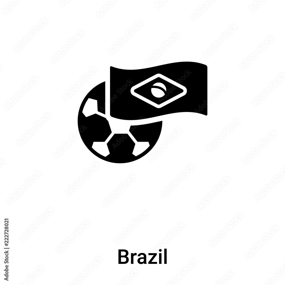 Brazil icon vector isolated on white background, logo concept of Brazil ...