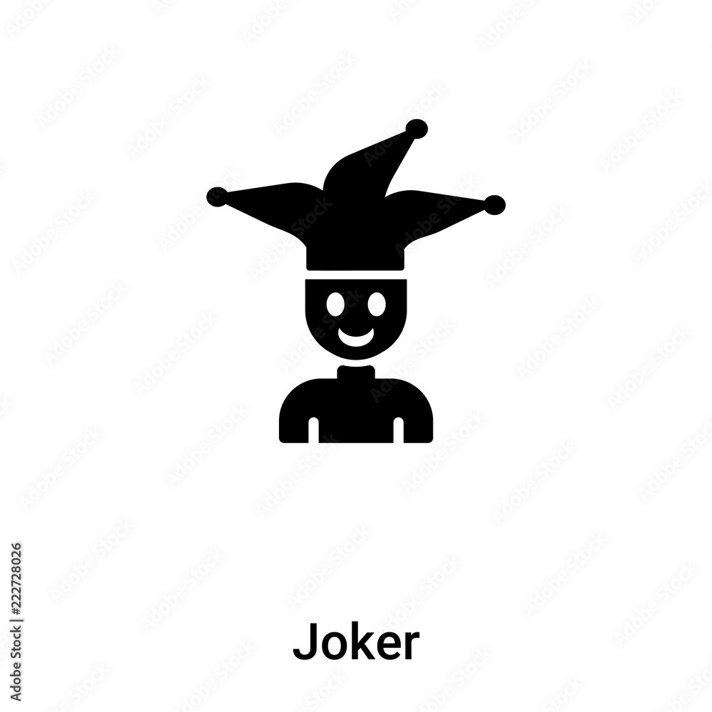 Joker icon vector isolated on white background, logo concept of Joker ...