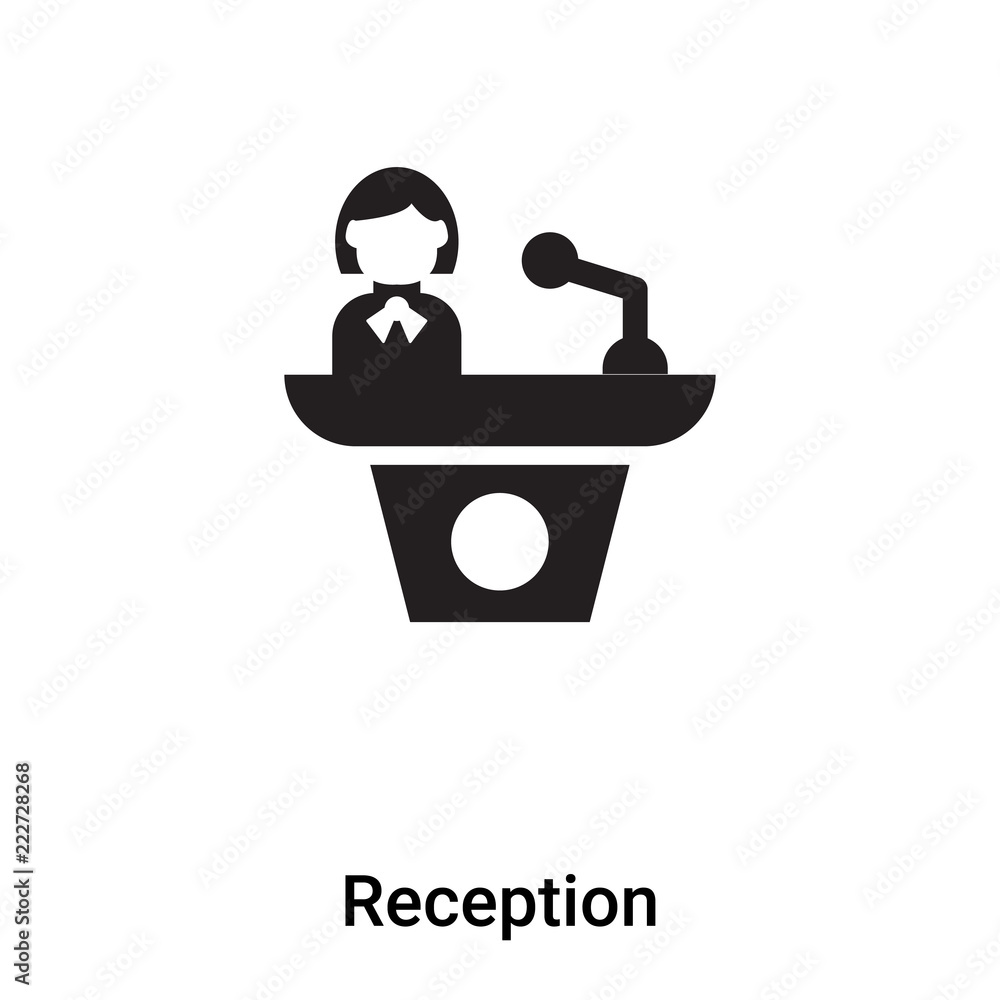 Reception icon vector isolated on white background, logo concept of ...