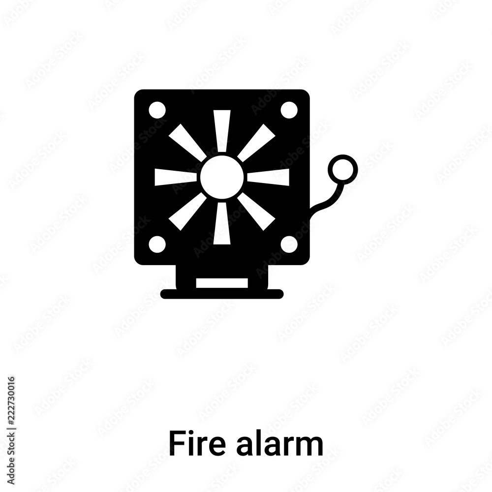 Fire alarm icon vector isolated on white background, logo concept of ...