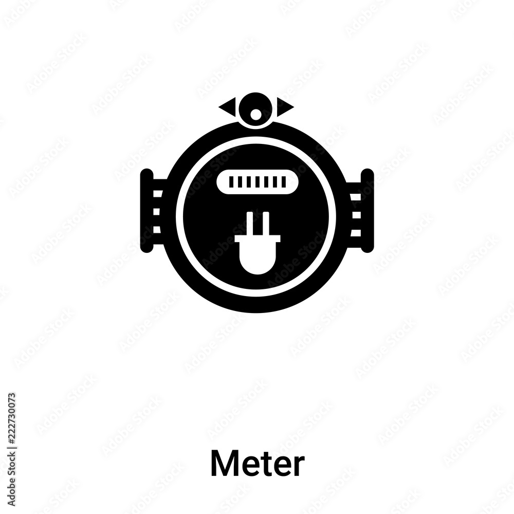 Meter icon vector isolated on white background, logo concept of Meter ...