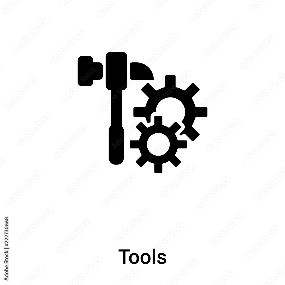 Tools icon vector isolated on white background, logo concept of Tools ...
