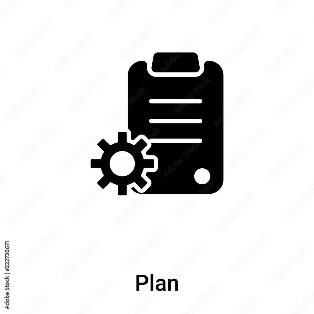 Plan icon vector isolated on white background, logo concept of Plan ...