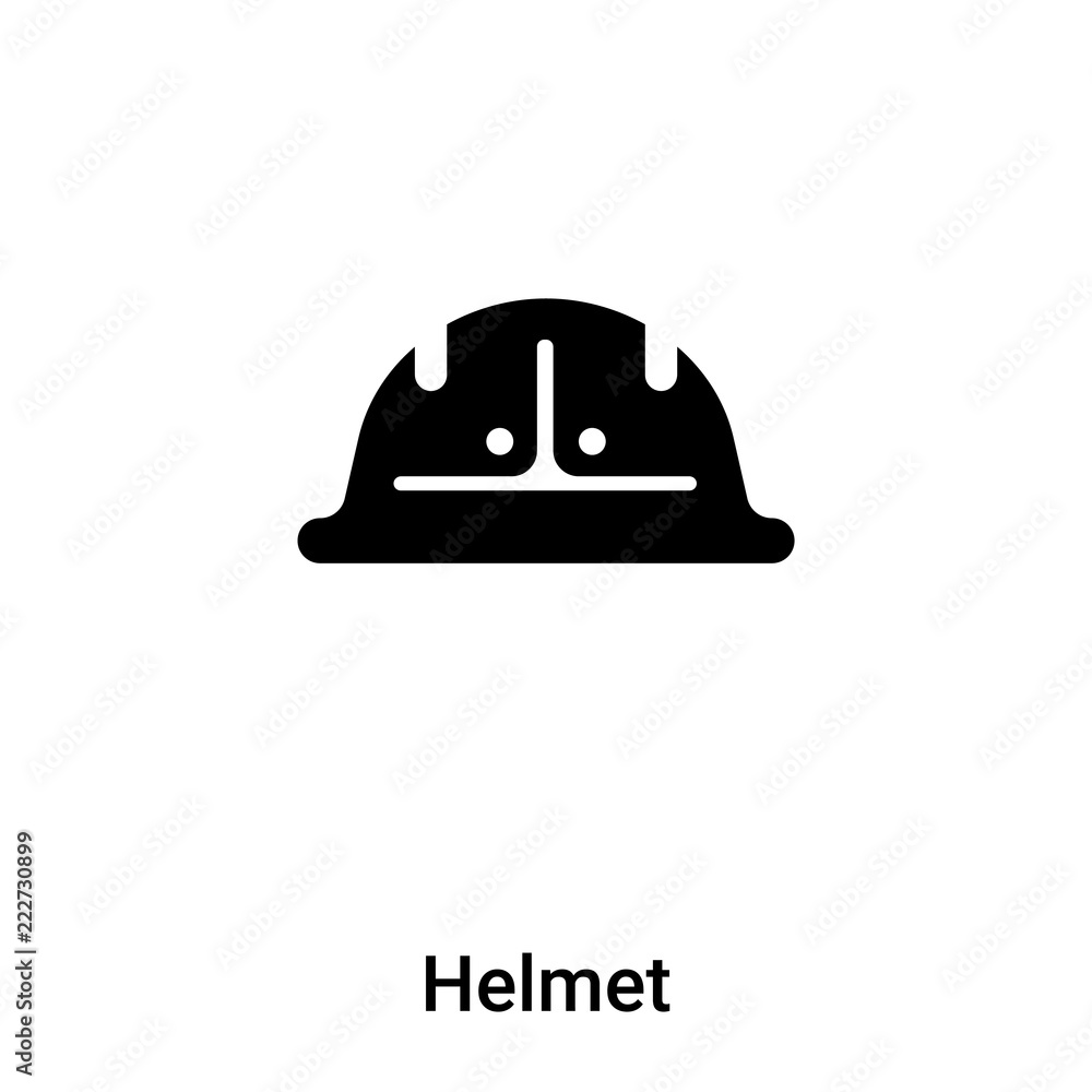 Helmet icon vector isolated on white background, logo concept of Helmet ...