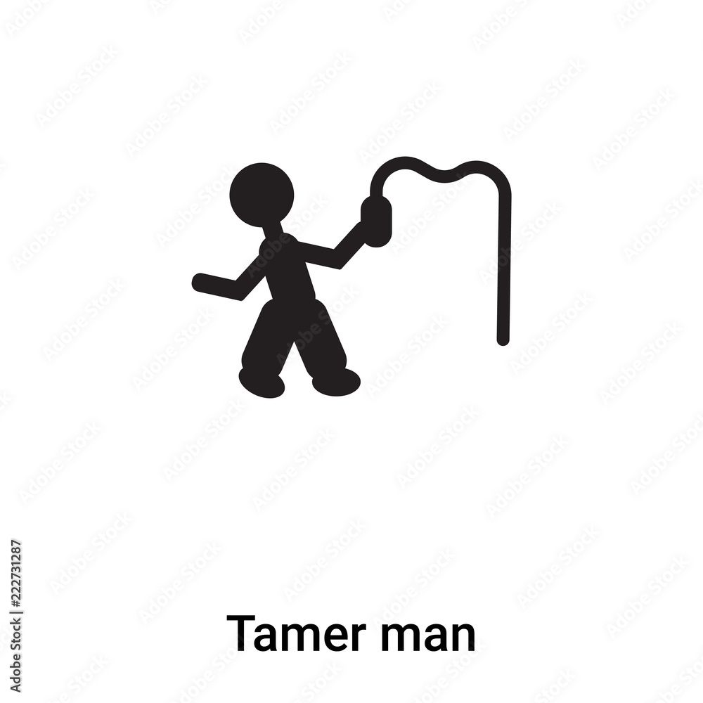 Tamer man icon vector isolated on white background, logo concept of ...