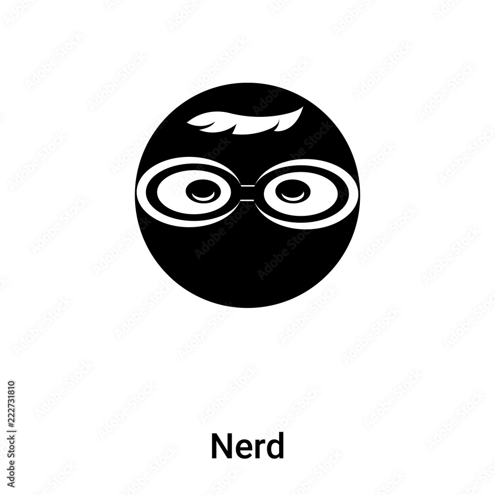 Nerd icon vector isolated on white background, logo concept of Nerd ...
