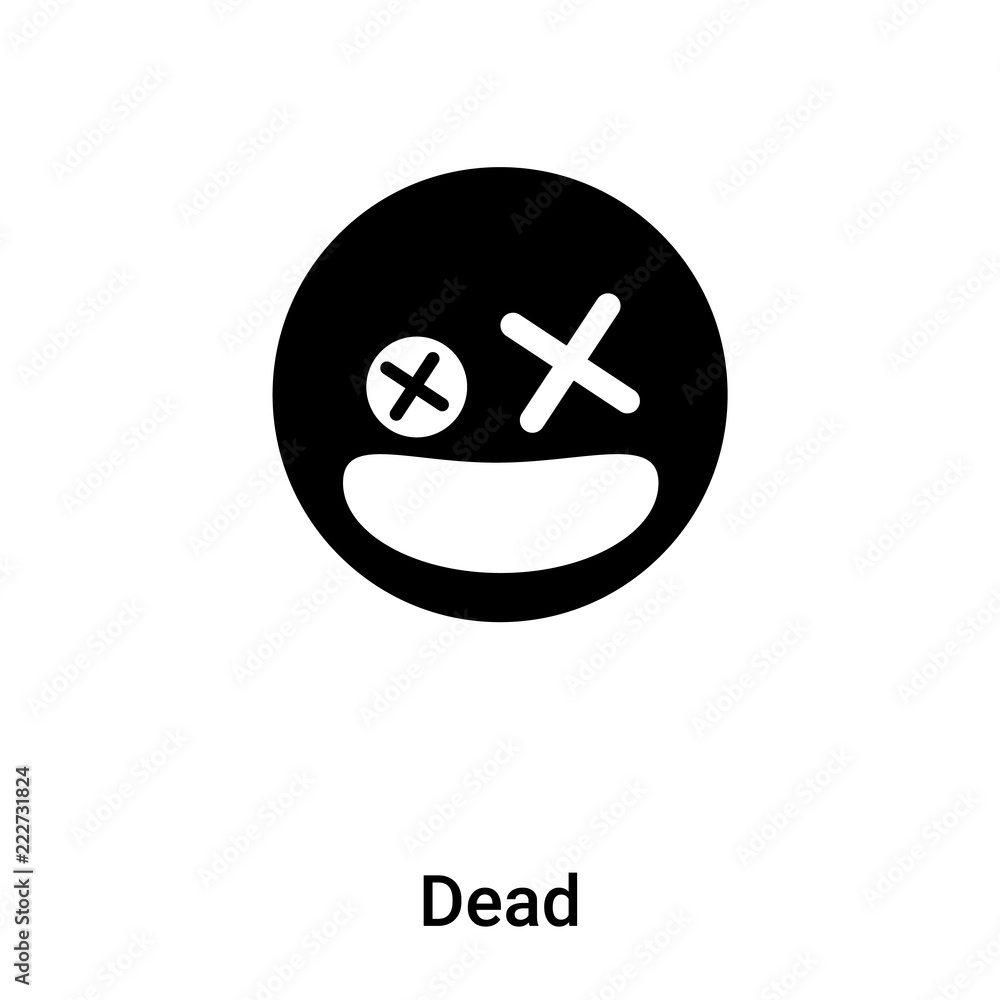 Dead icon vector isolated on white background, logo concept of Dead ...