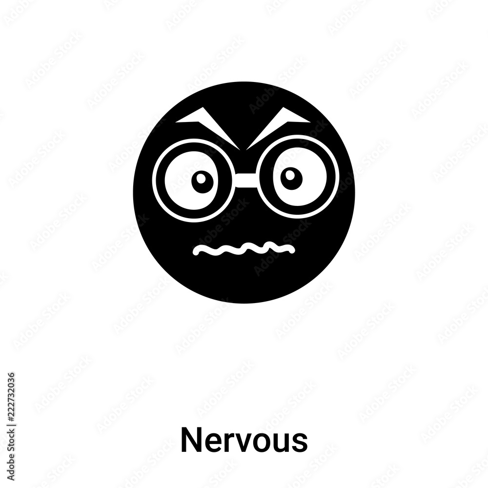 Nervous icon vector isolated on white background, logo concept of ...