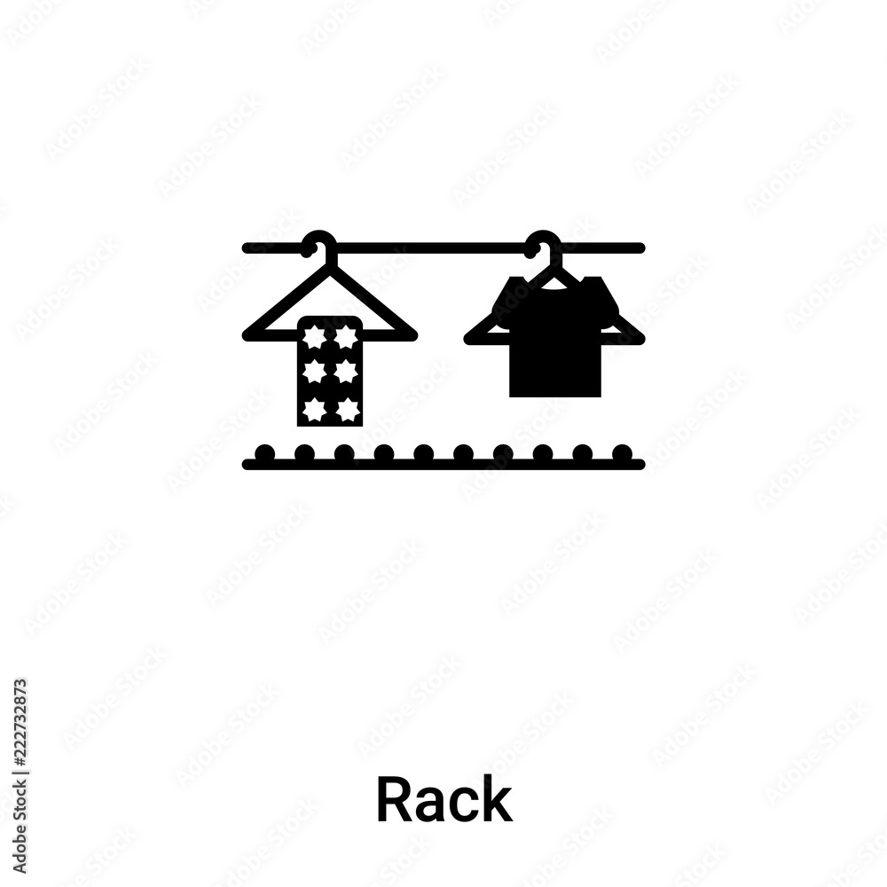 Rack icon vector isolated on white background, logo concept of Rack ...