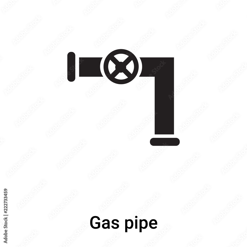 Gas pipe icon vector isolated on white background, logo concept of Gas ...