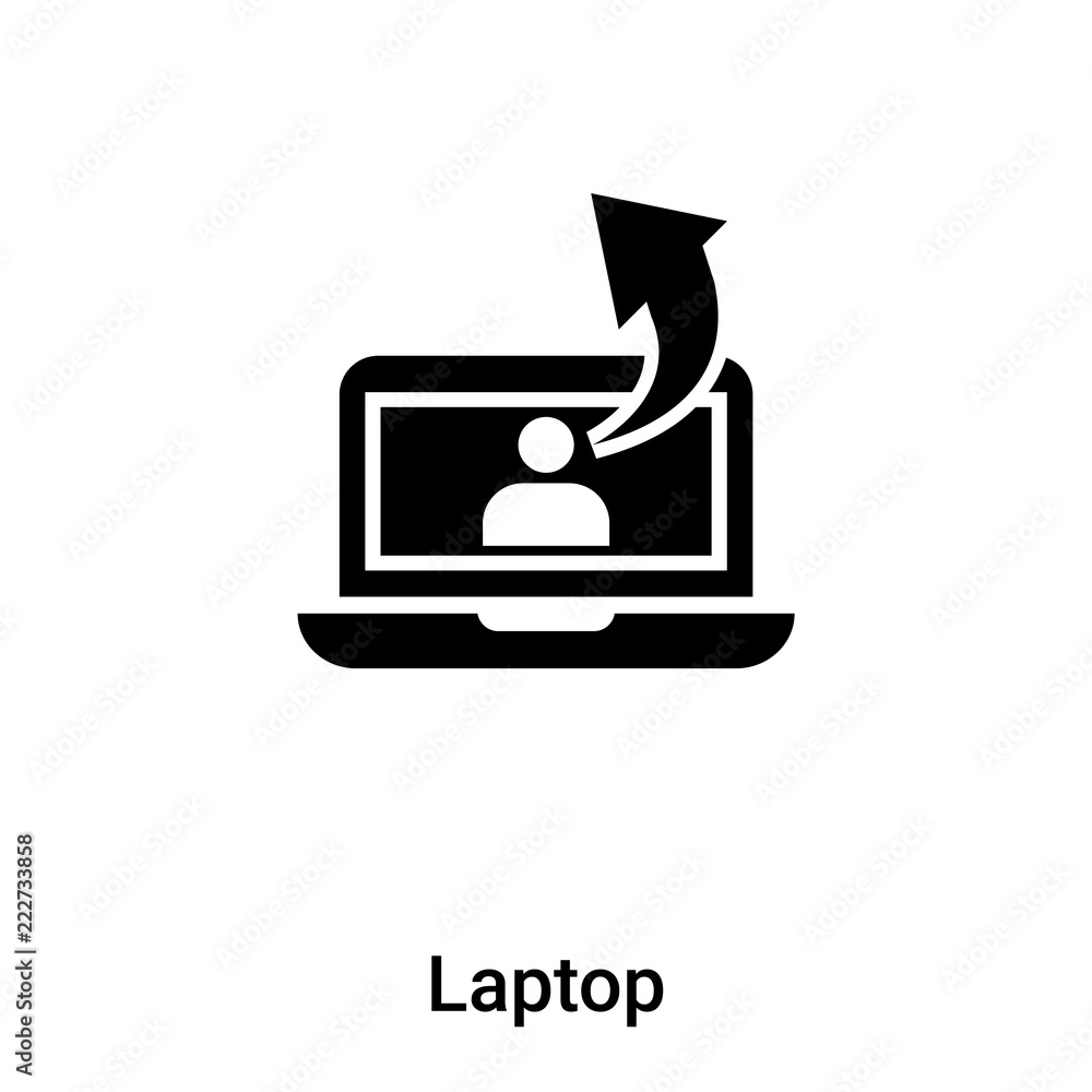 Laptop icon vector isolated on white background, logo concept of Laptop ...