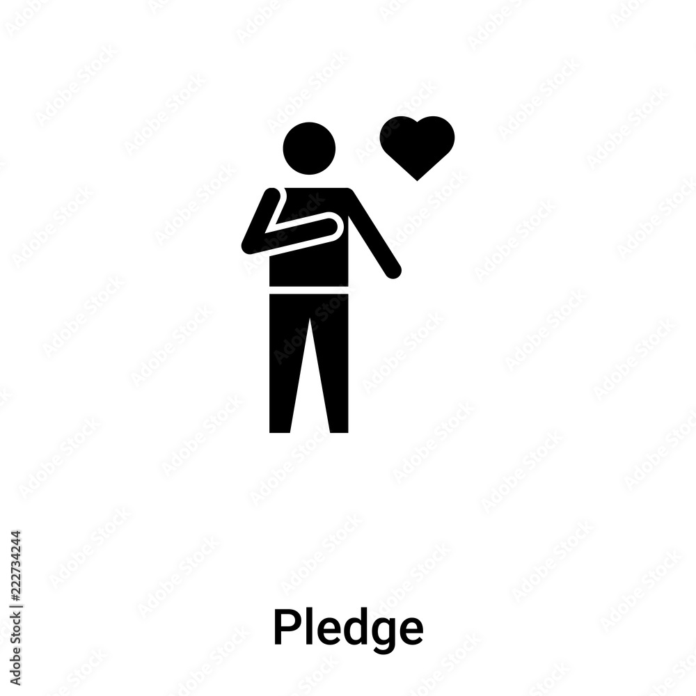 Vecteur Stock Pledge icon vector isolated on white background, logo ... Vecteur Stock Pledge icon vector isolated on white background, logo ...