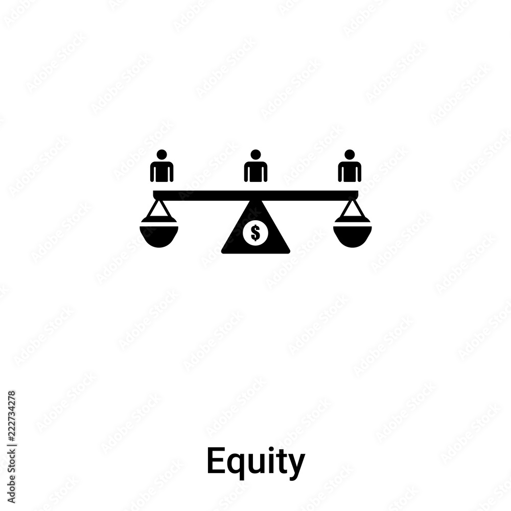 Equity icon vector isolated on white background, logo concept of Equity ...