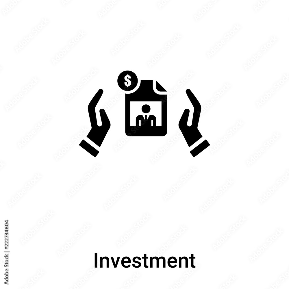 Investment icon vector isolated on white background, logo concept of ...
