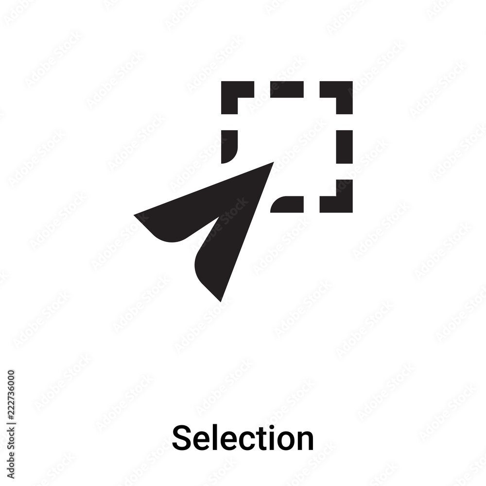 Selection icon vector isolated on white background, logo concept of ...