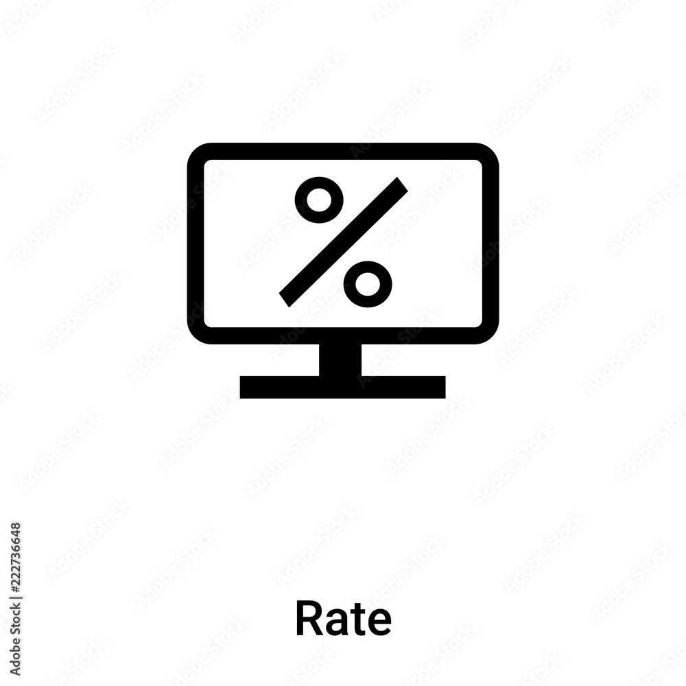 Rate icon vector isolated on white background, logo concept of Rate ...