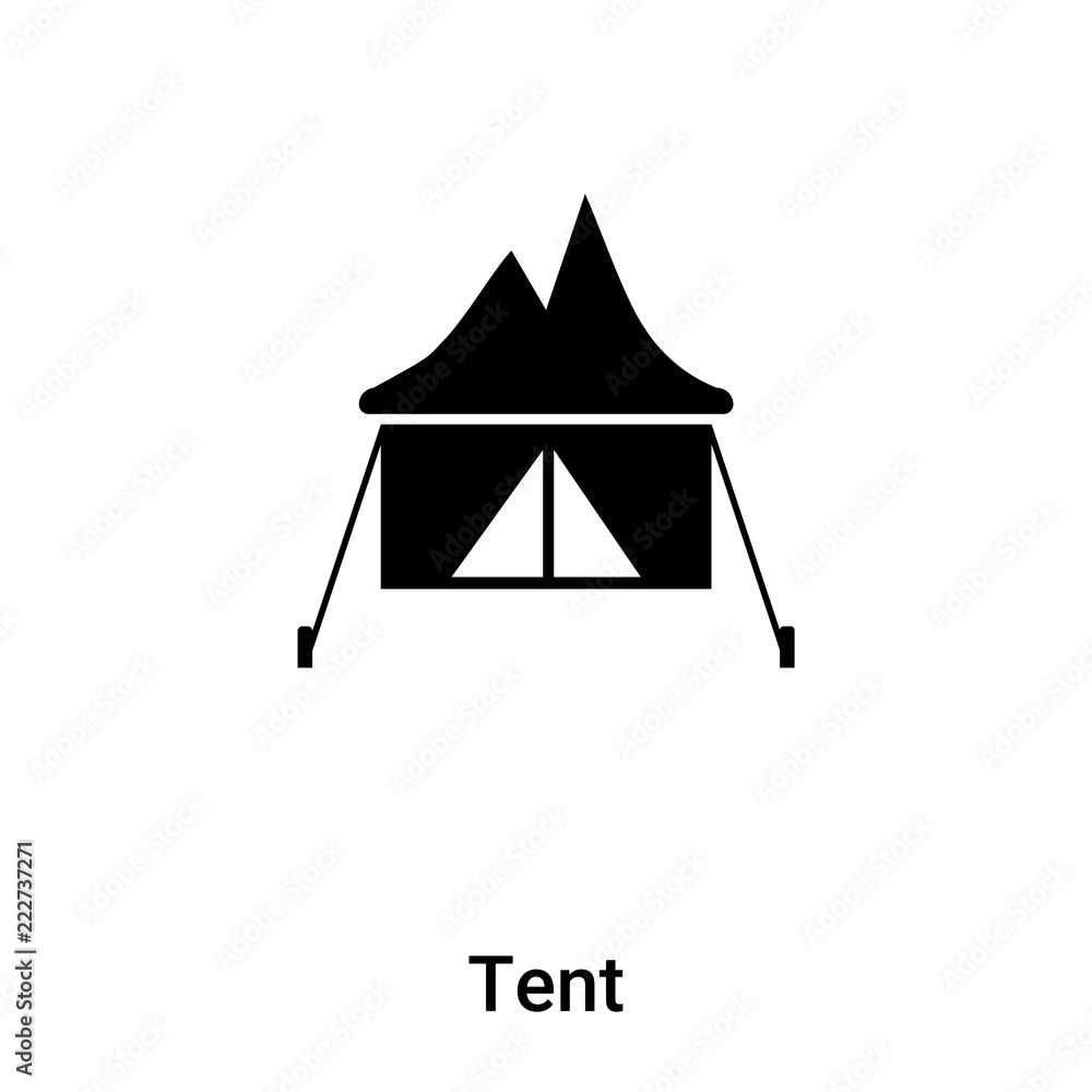 Tent icon vector isolated on white background, logo concept of Tent ...