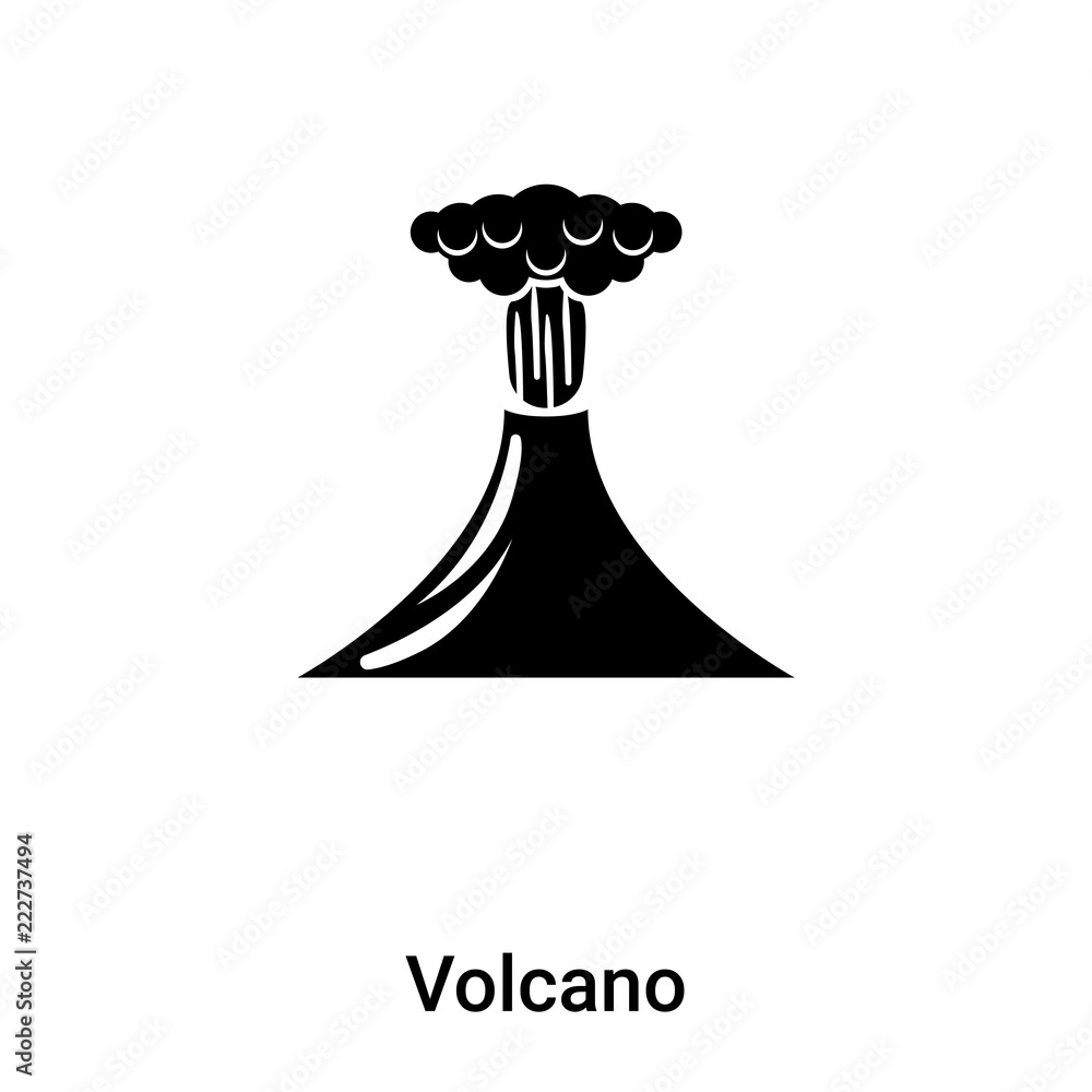 Volcano icon vector isolated on white background, logo concept of ...