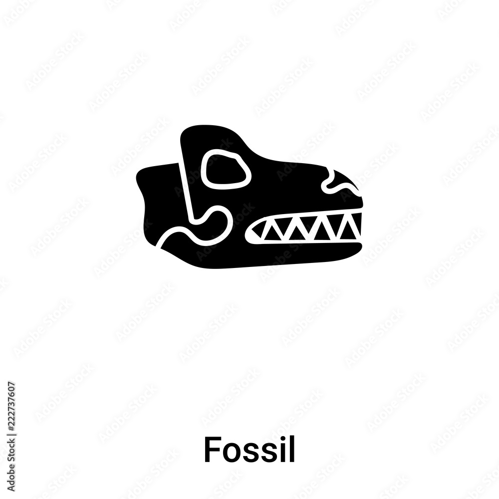 Fossil icon vector isolated on white background, logo concept of Fossil ...