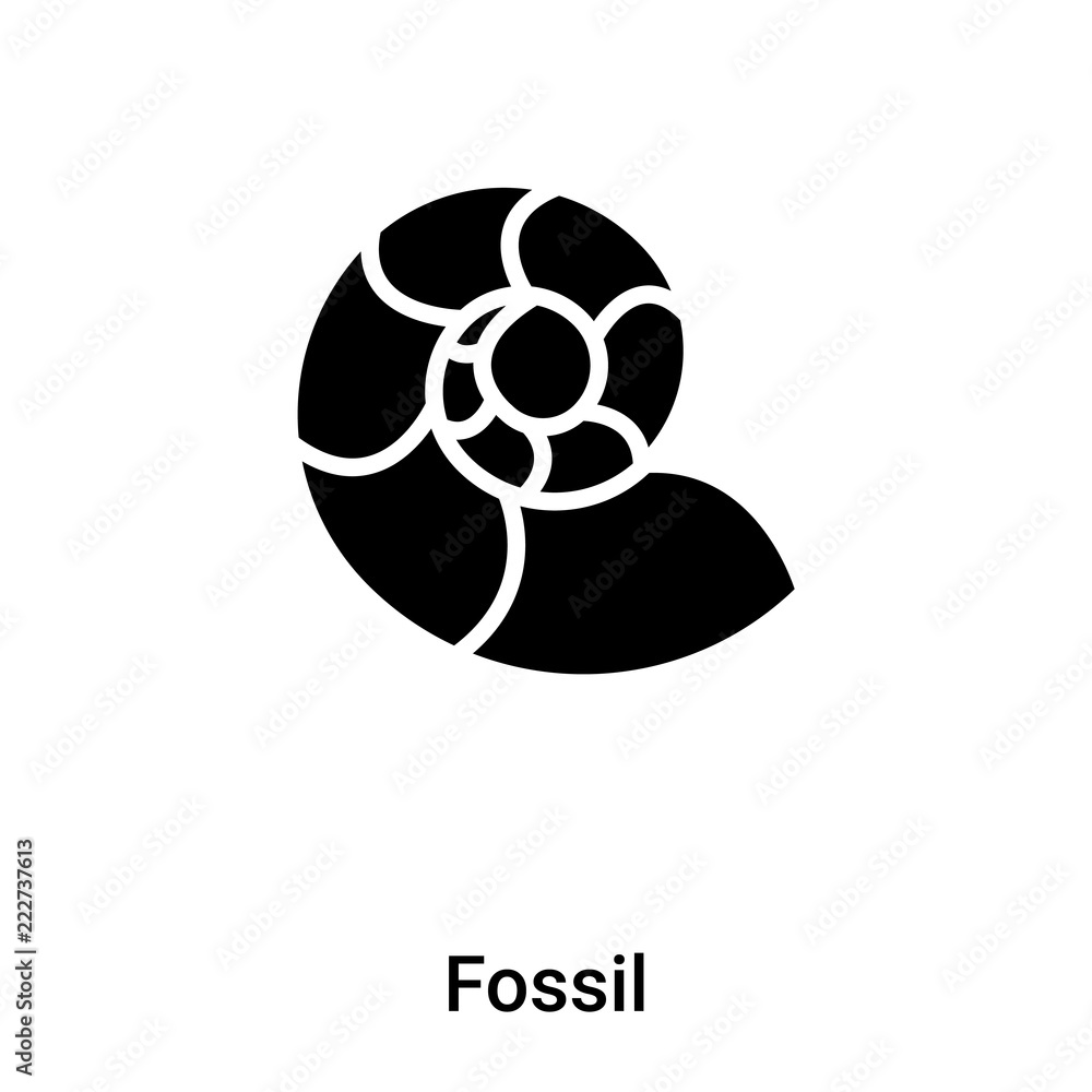 Fossil icon vector isolated on white background, logo concept of Fossil ...